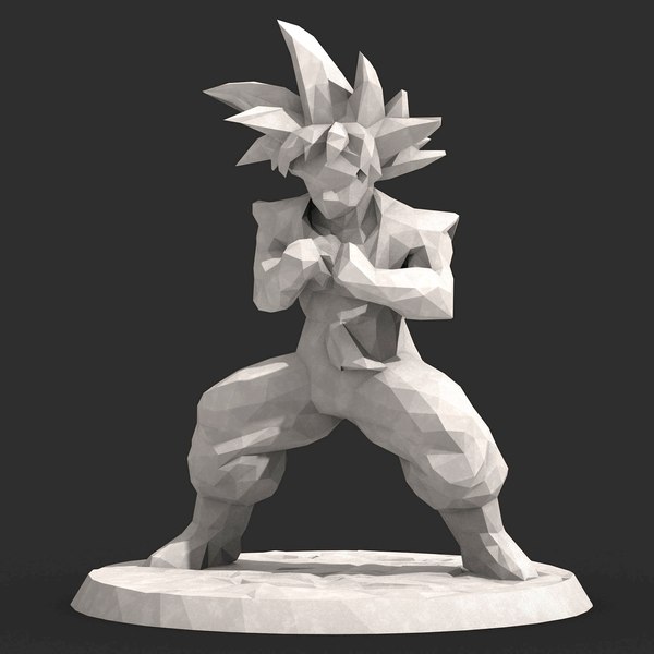 modelo 3d Goku Dragon Ball Low Poly 5 - TurboSquid 2301416