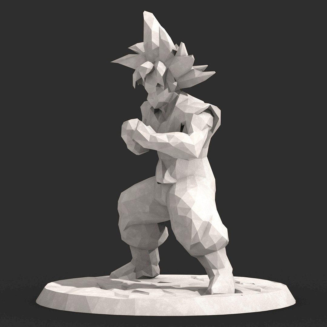 Goku Dragon Ball Low Poly 5 3D - TurboSquid 2301416