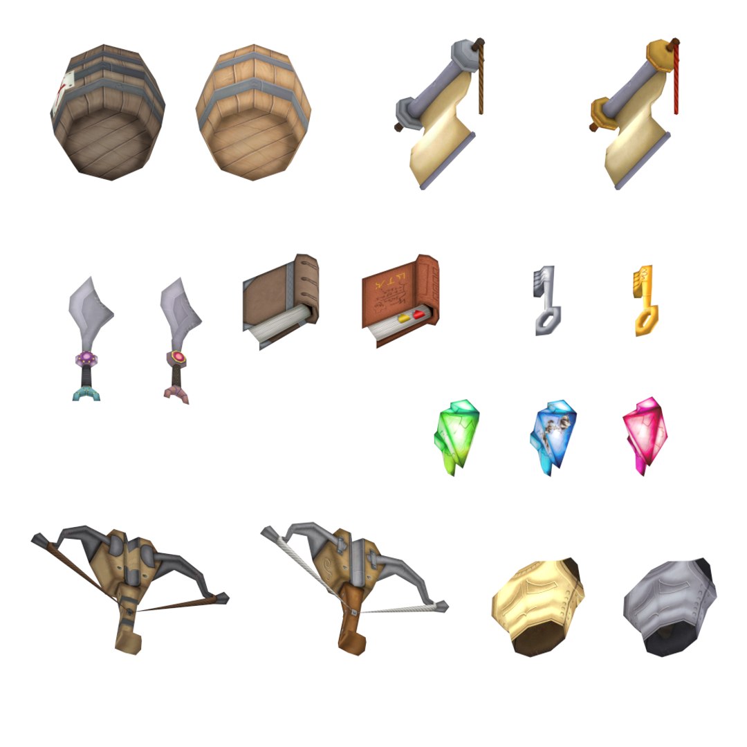 3d Low-poly Rpg Items Barrel Model