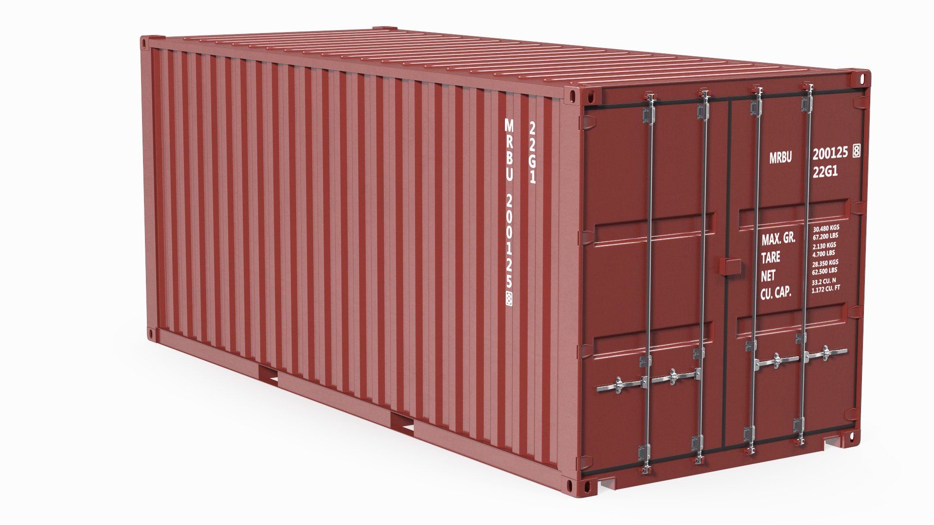 3D Cargo Shipping Container 20 Ft - TurboSquid 2207118