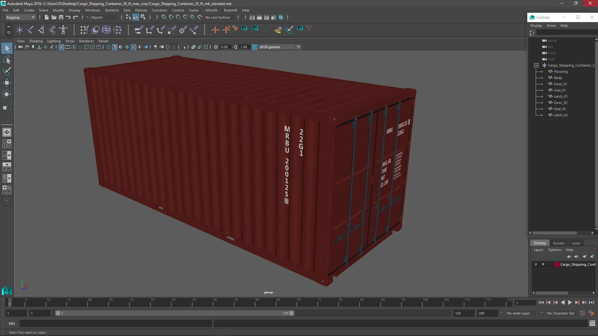 3D Cargo Shipping Container 20 Ft - TurboSquid 2207118