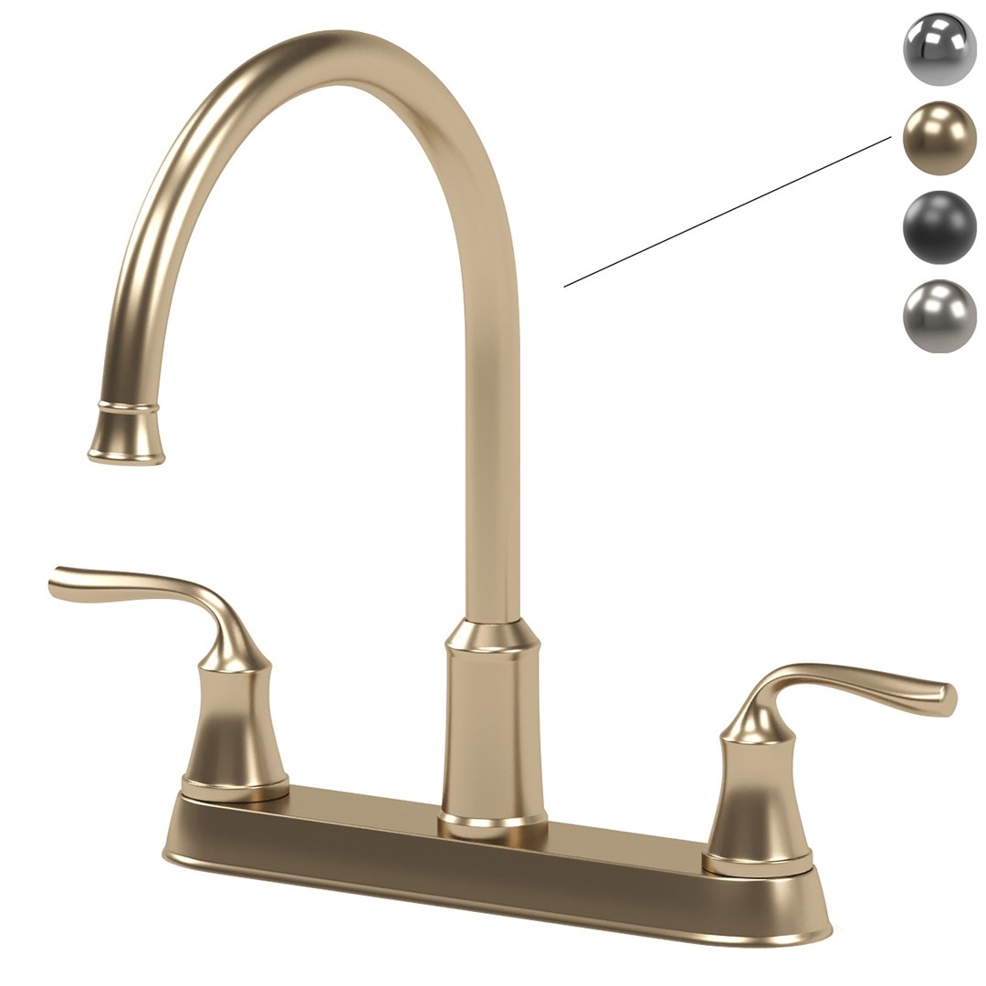 3D DELTA Kitchen Faucets Collection Model - TurboSquid 2335649