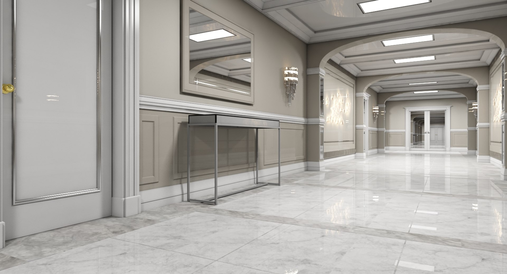 3D Corridor Interior 3 Model - TurboSquid 1253960