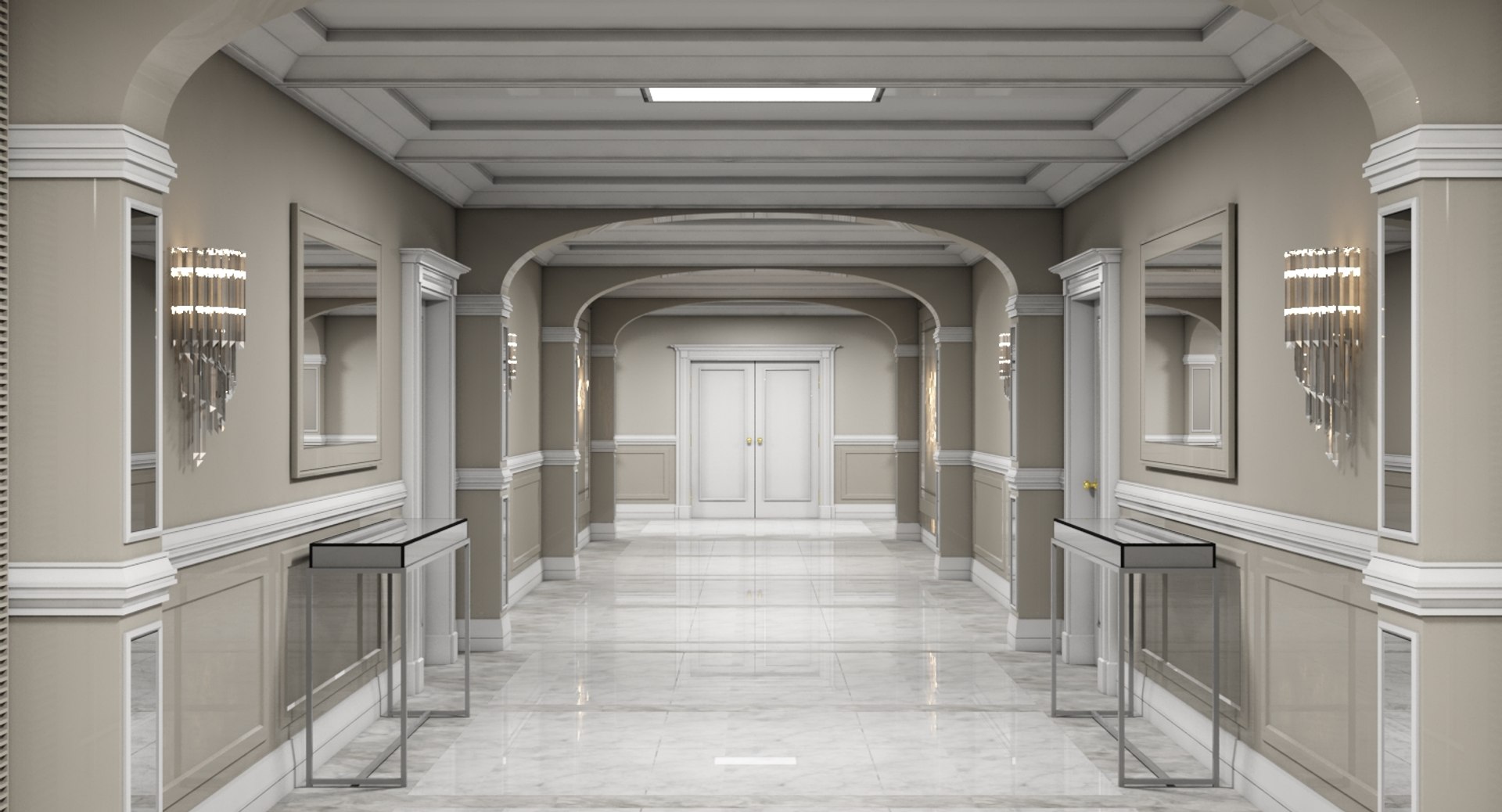 3D Corridor Interior 3 Model - TurboSquid 1253960
