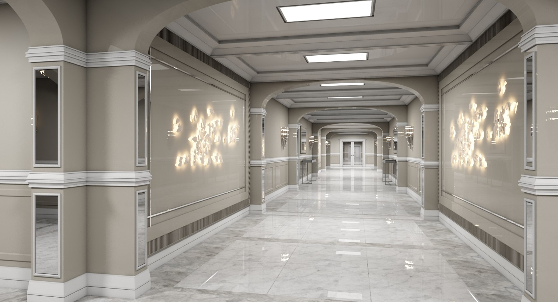 3D Corridor Interior 3 Model - TurboSquid 1253960