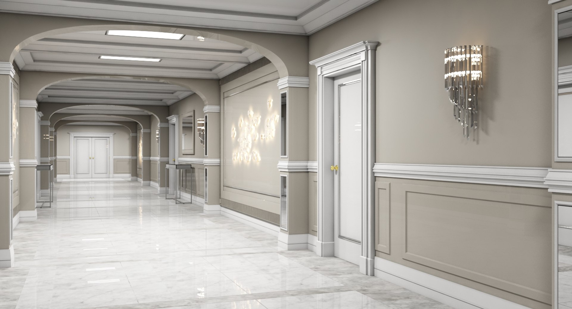 3D Corridor Interior 3 Model - TurboSquid 1253960