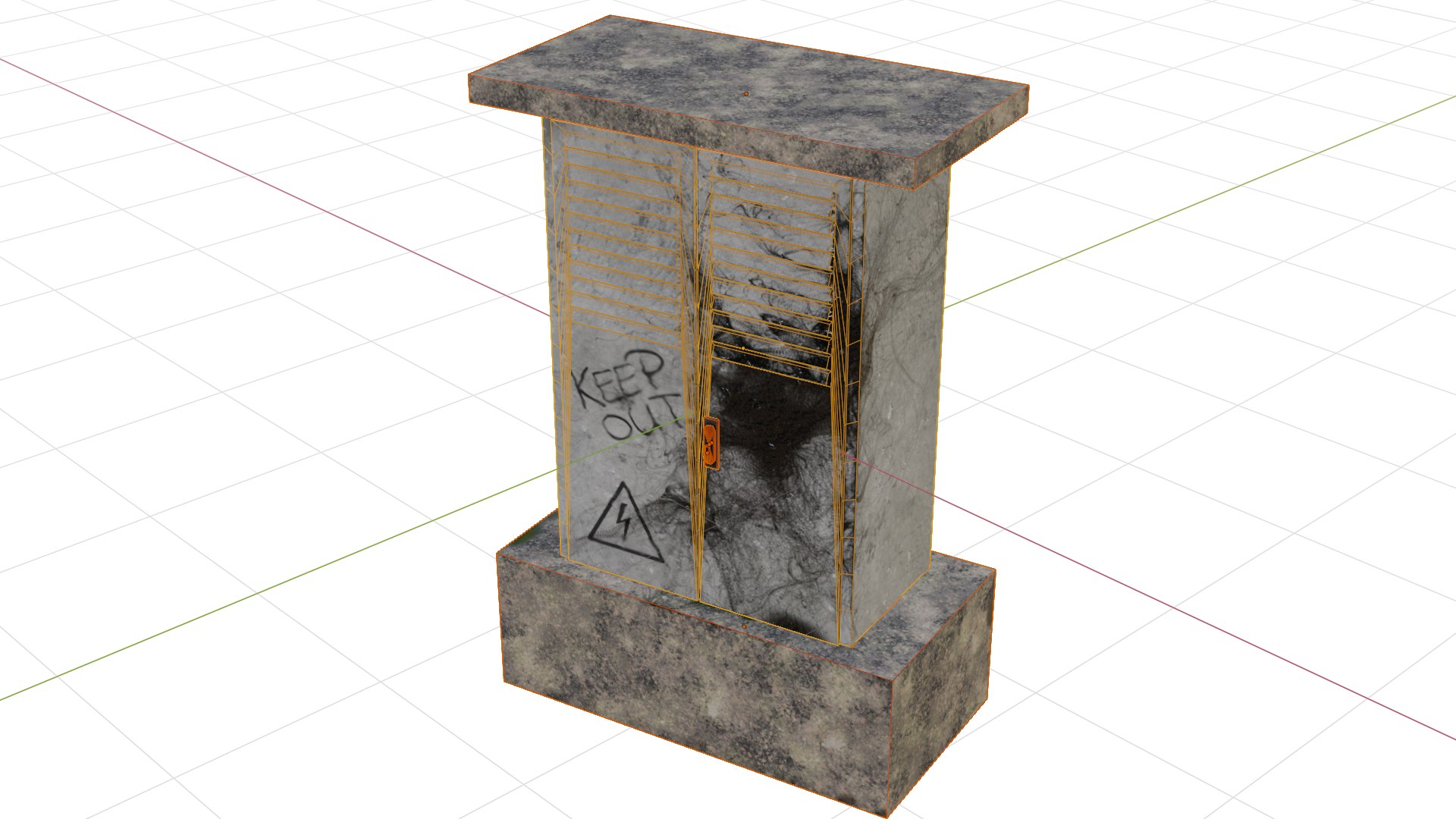 3D Electrical Box - Transformer Game Ready Low Poly 3d Model Model ...