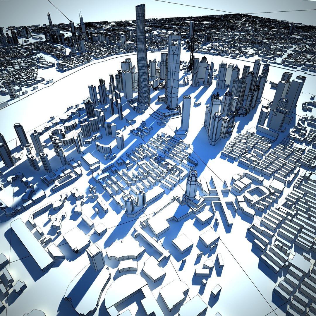3D Shanghai Skyline - TurboSquid 1271984