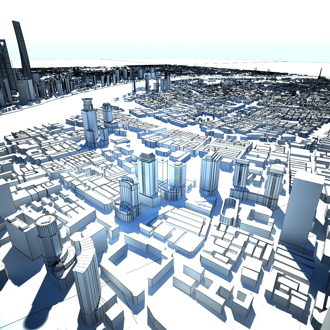3D Shanghai Skyline - TurboSquid 1271984