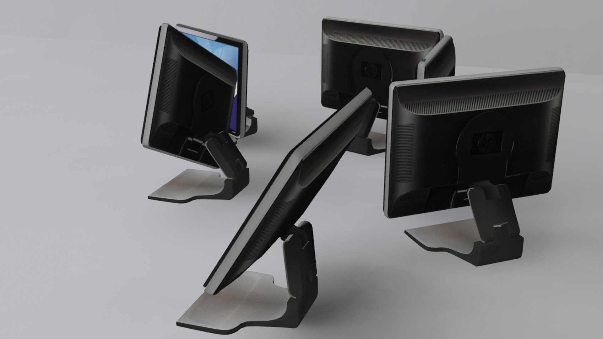 3d 3ds hp w2207h lcd monitor