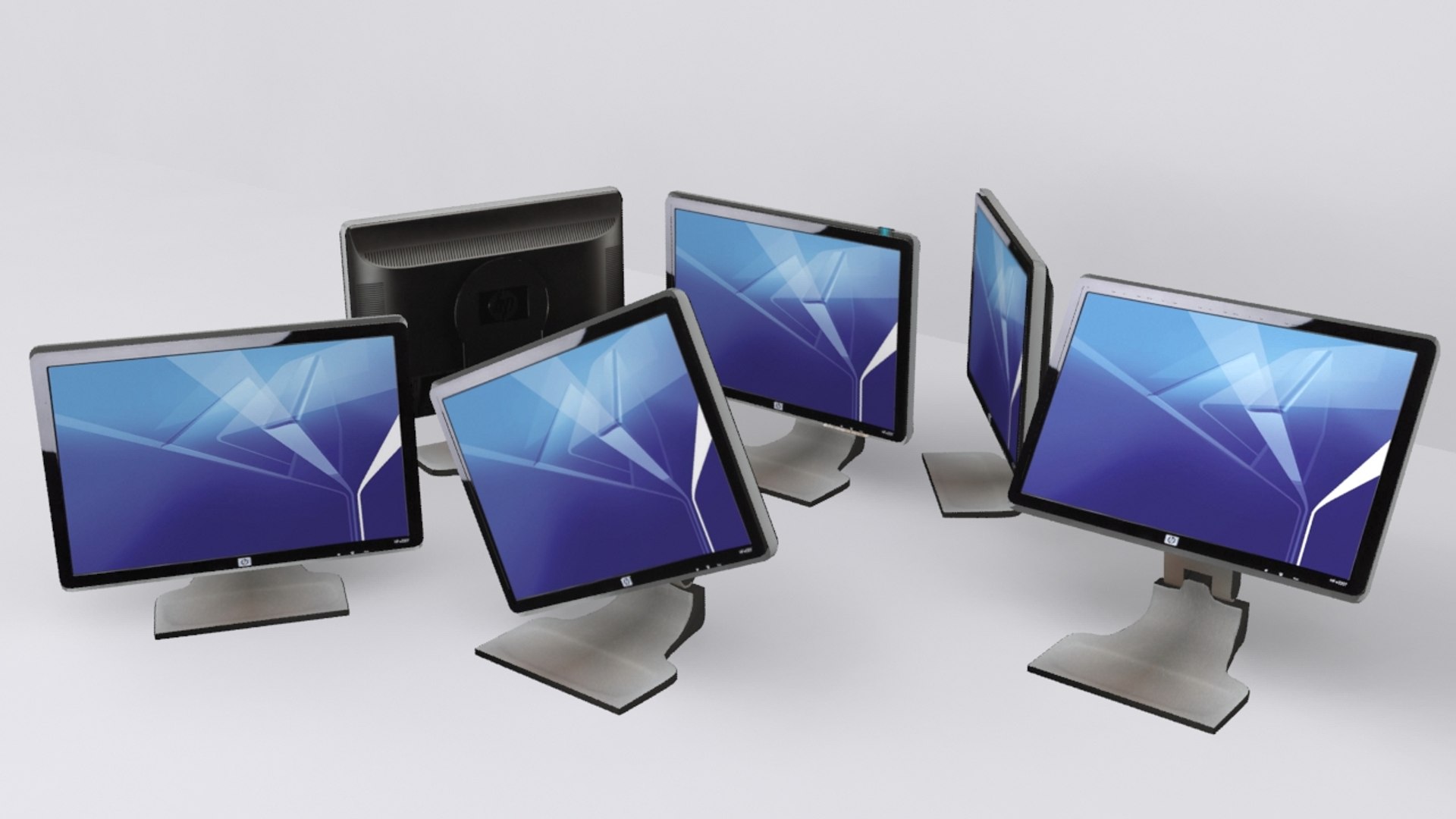 3d 3ds hp w2207h lcd monitor