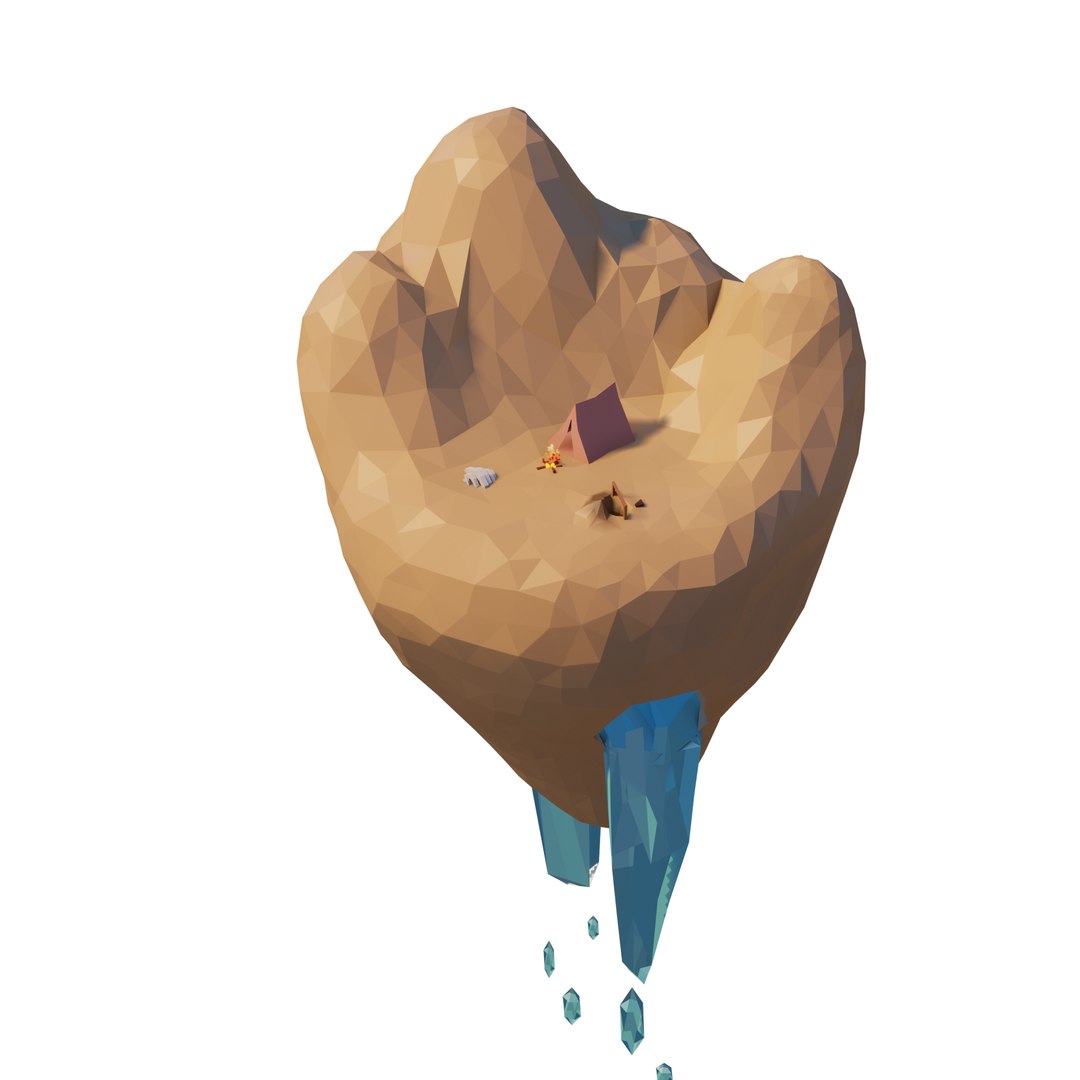 Free Floating Desert Island 3D - TurboSquid 1403665