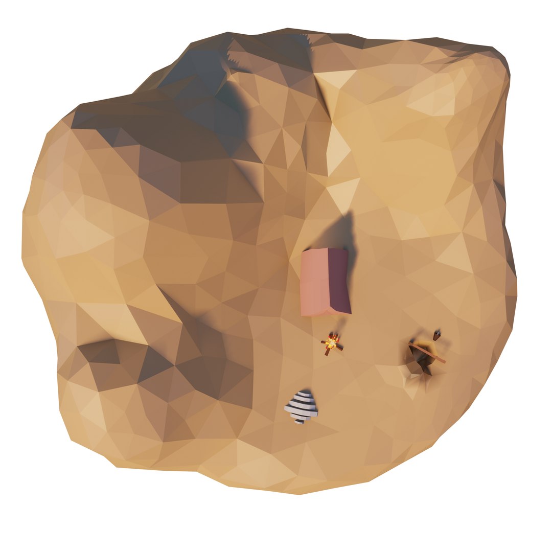 Free Floating Desert Island 3D - TurboSquid 1403665