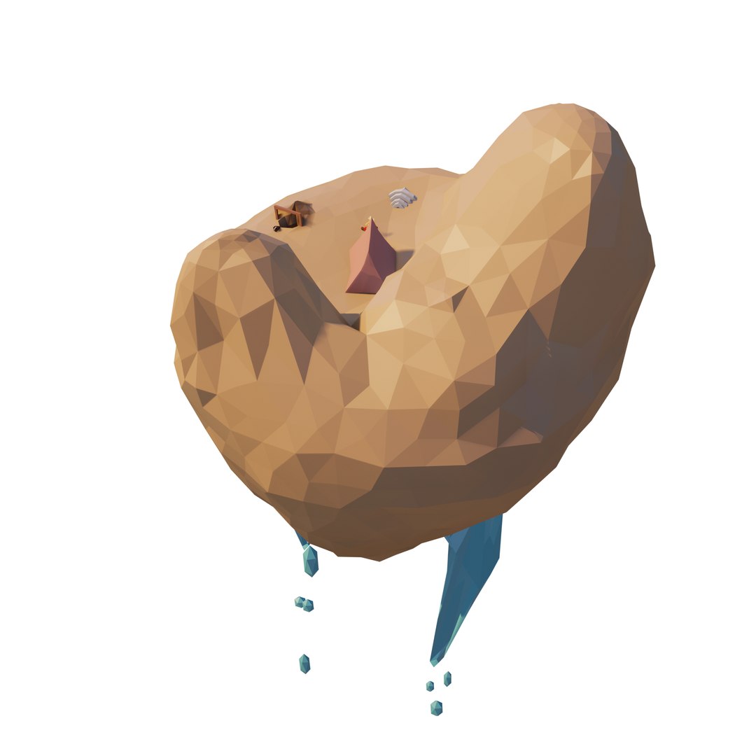 Free Floating Desert Island 3D - TurboSquid 1403665