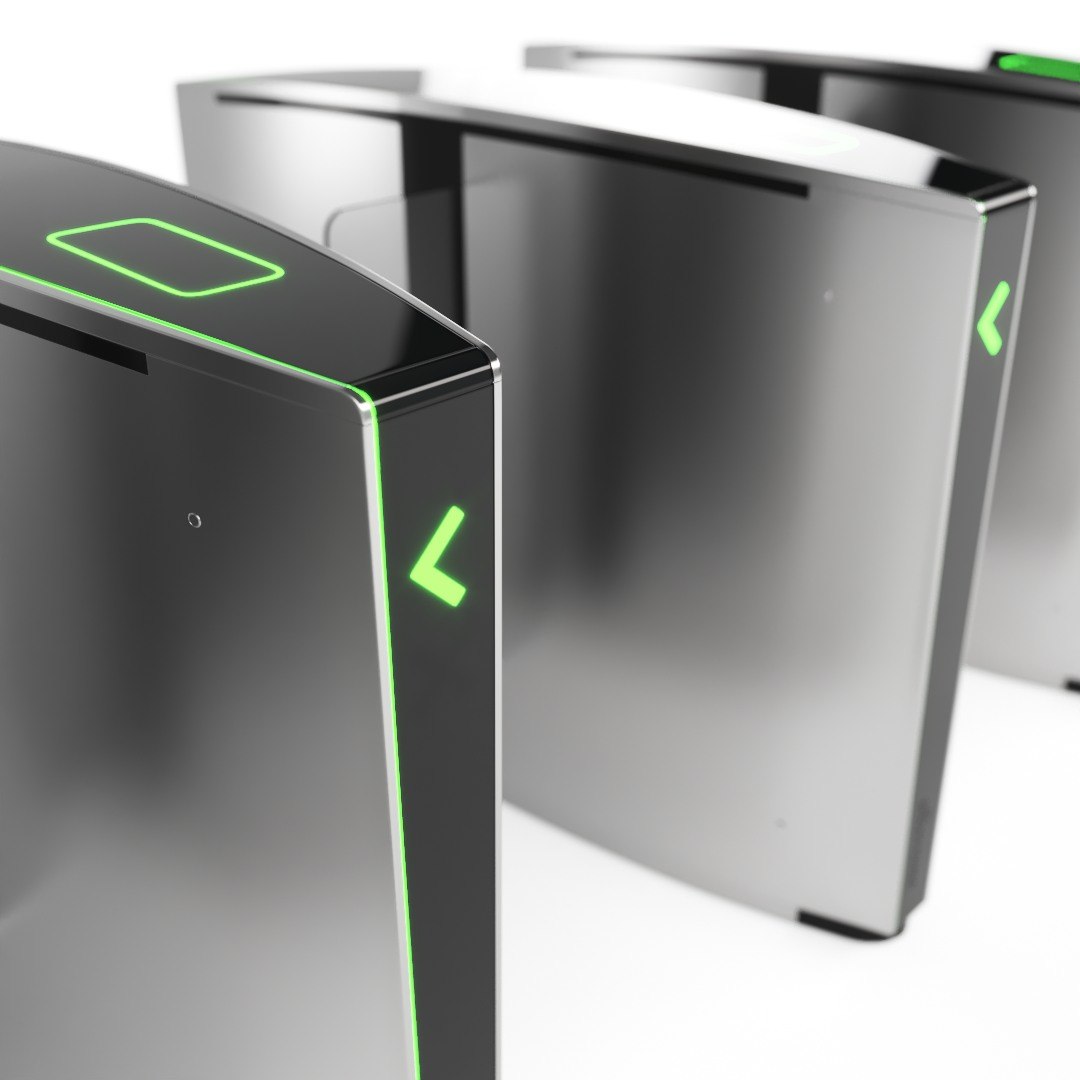 3D Speedlane Slide Turnstiles Model - TurboSquid 1269559