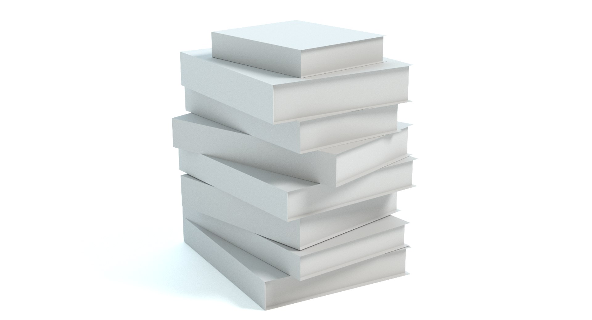 3d Model Stack Old Books