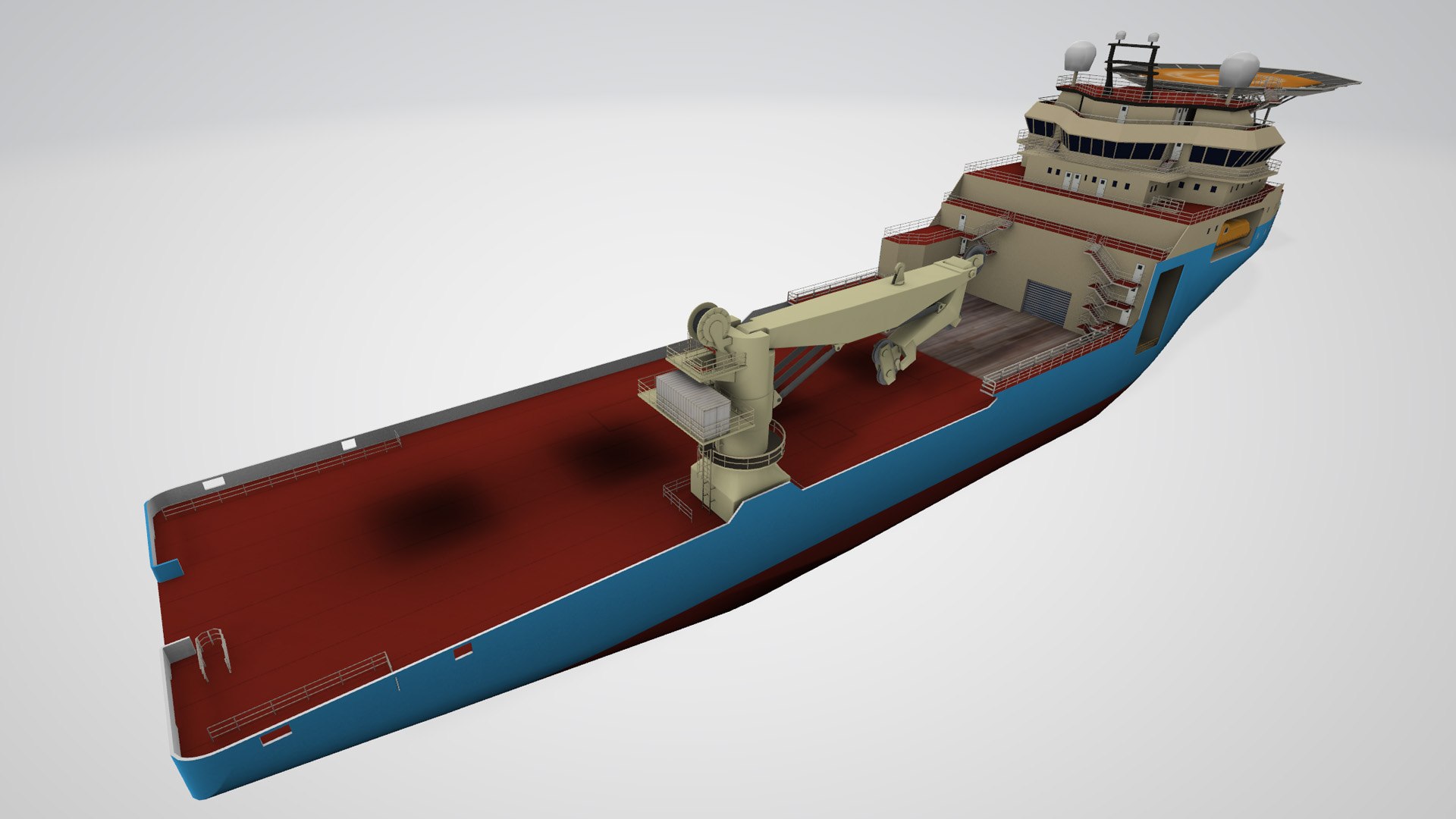 3D Mining Support Vessel Model - TurboSquid 2068608