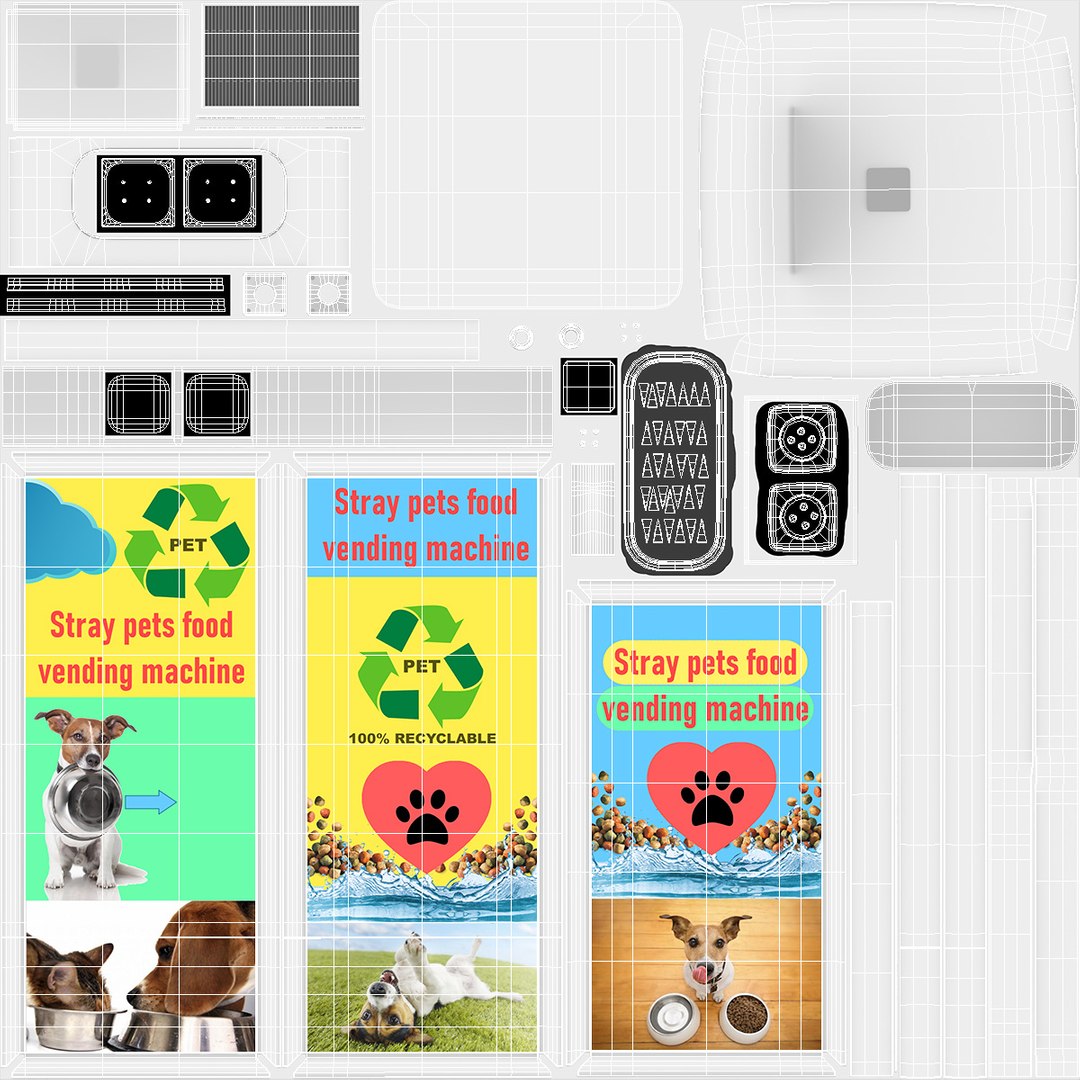 3D Pets Food Vending Machine For Stray Animals Model - TurboSquid 2177924