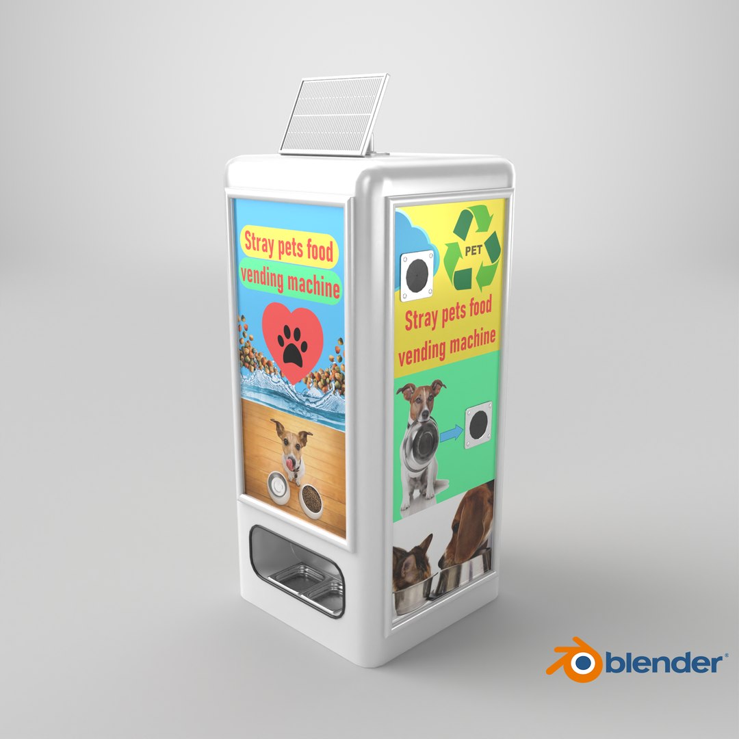 3D Pets Food Vending Machine For Stray Animals Model - TurboSquid 2177924