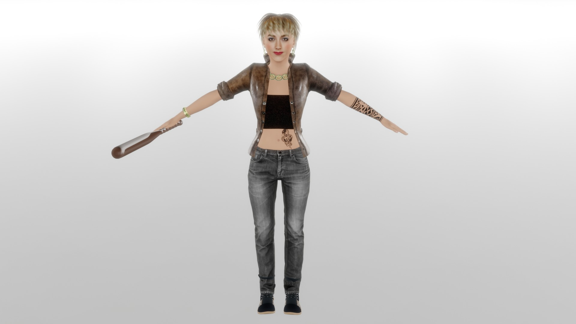 3D Realistic Rigged Fighter Woman Character 3D Model - TurboSquid 2255287