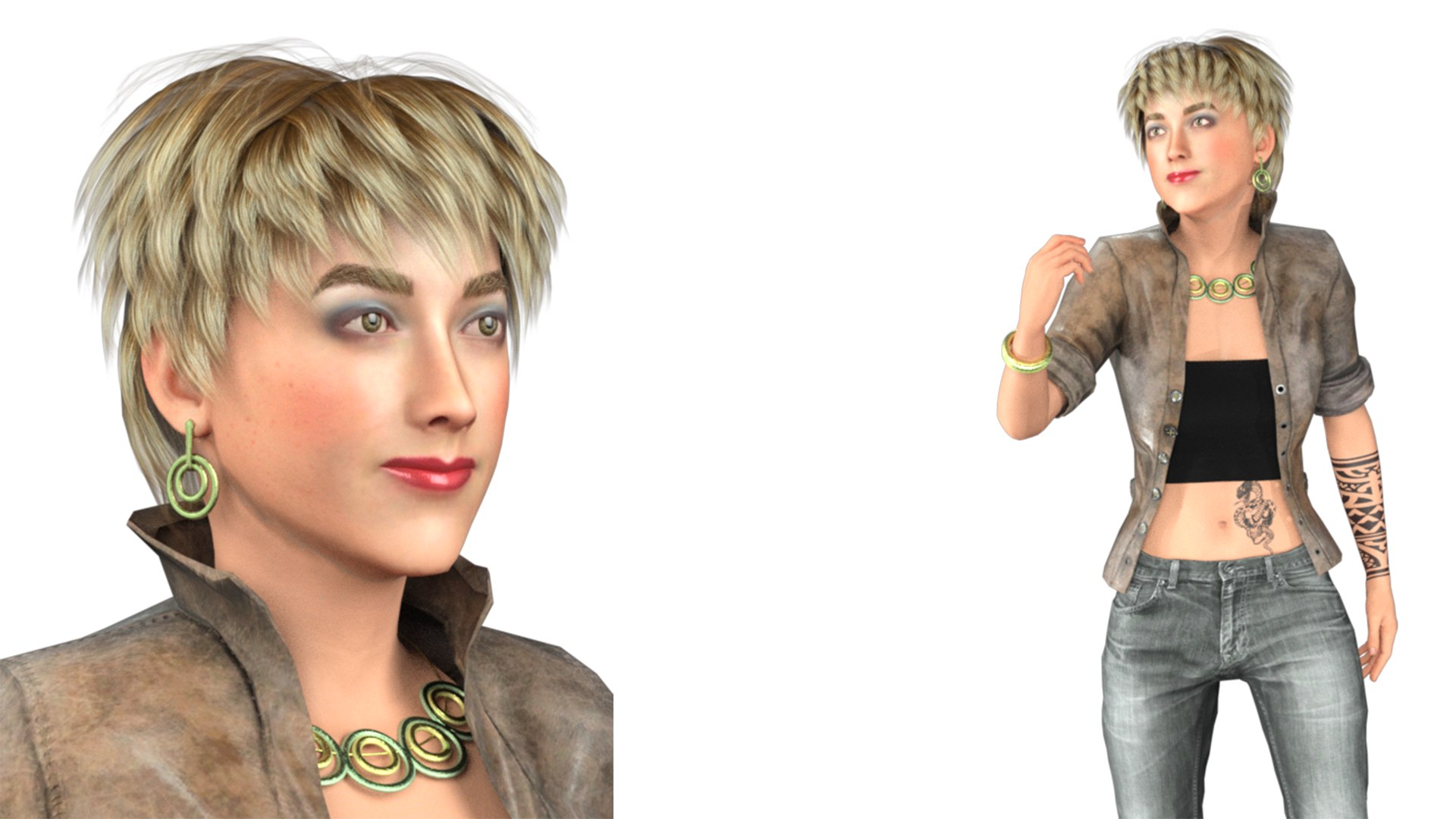 3D Realistic Rigged Fighter Woman Character 3D Model - TurboSquid 2255287