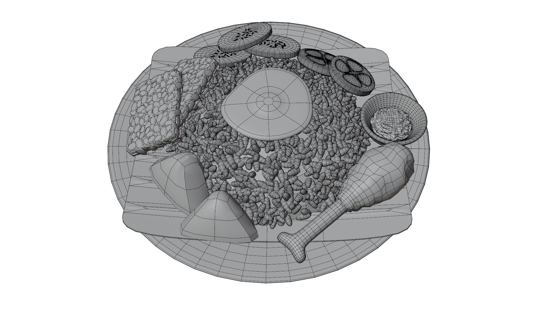 Free 3D Model Nasi Kuning - Yellow Rice - TurboSquid 1940904