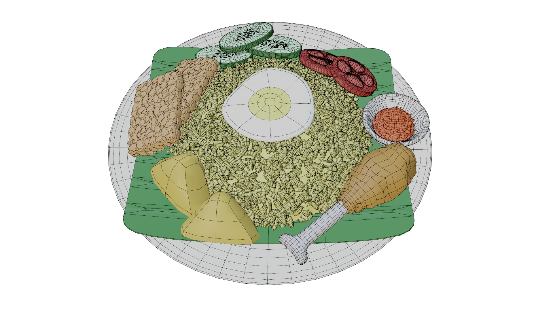 Free 3D Model Nasi Kuning - Yellow Rice - TurboSquid 1940904