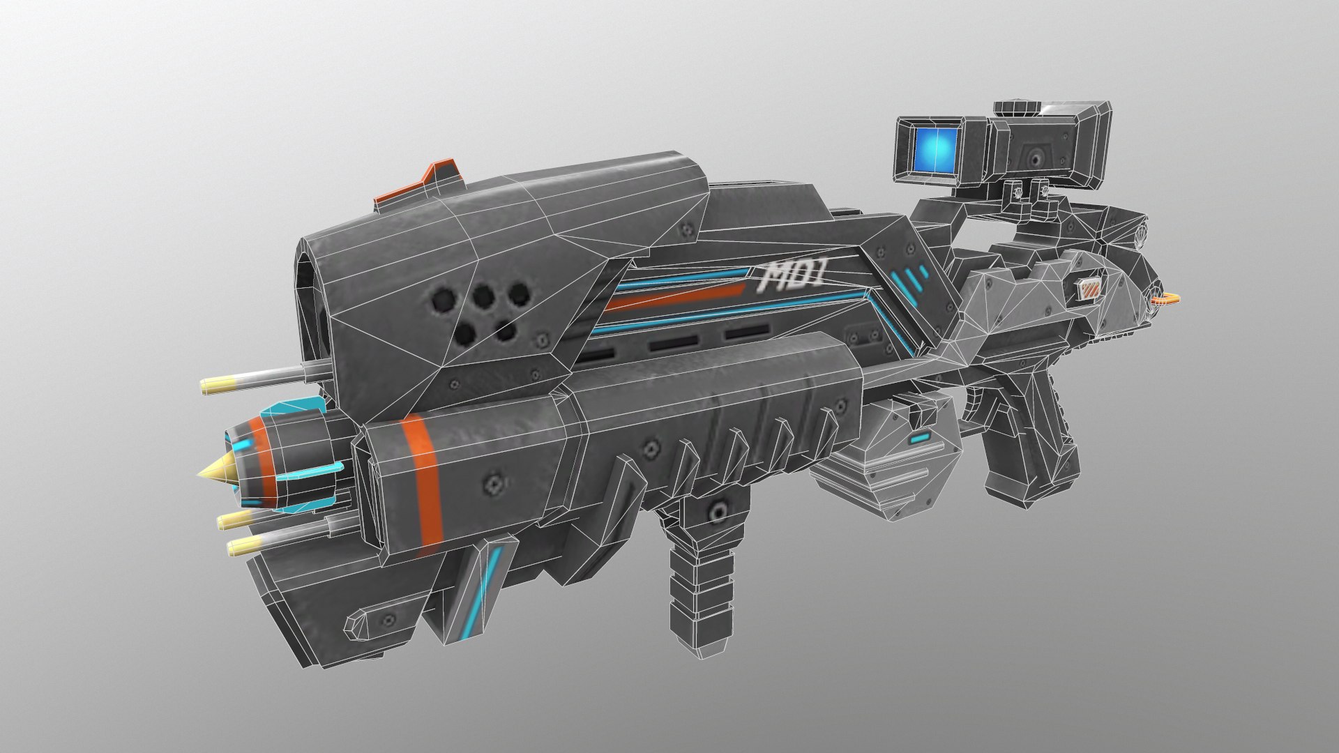 Beam Machine Gun Level 1 Model - TurboSquid 2185592