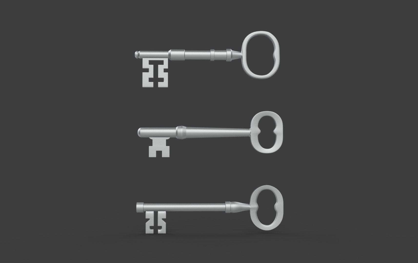 3D Vintage Keys 3D Model Model - TurboSquid 2362320