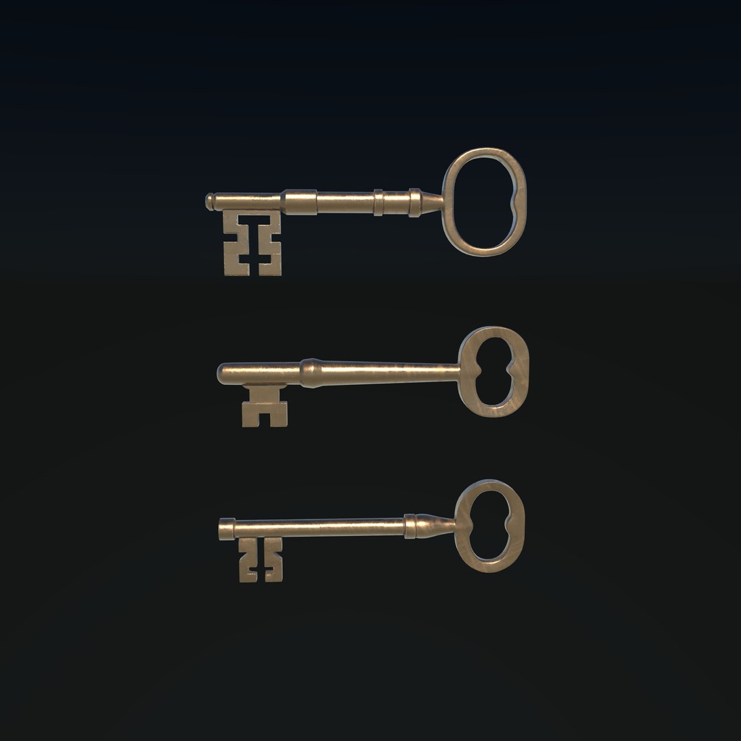 3D Vintage Keys 3D Model Model - TurboSquid 2362320