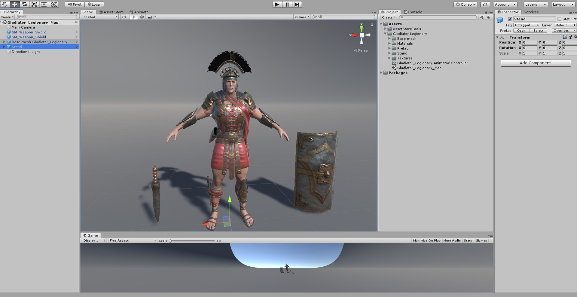 Gladiator Prime Game Ready Low poly 3D model - TurboSquid 1775757