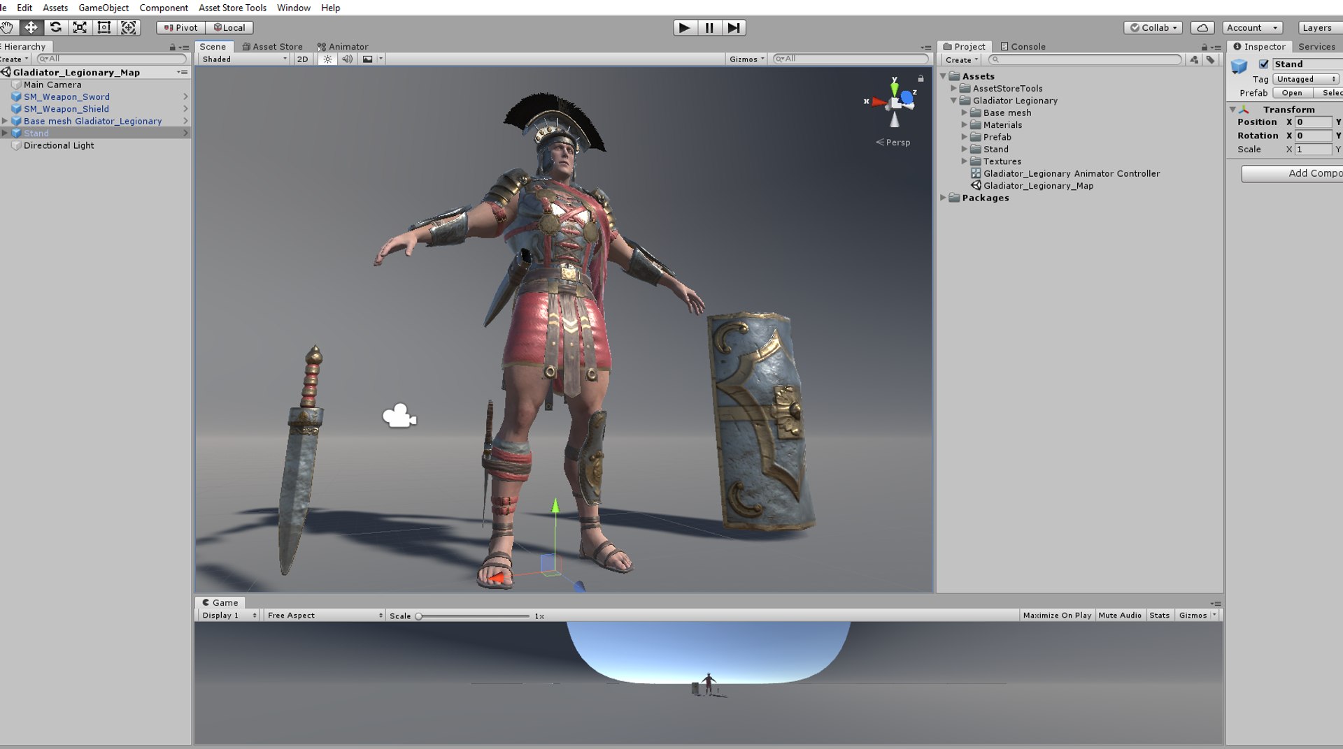 Gladiator Prime Game Ready Low poly 3D model - TurboSquid 1775757