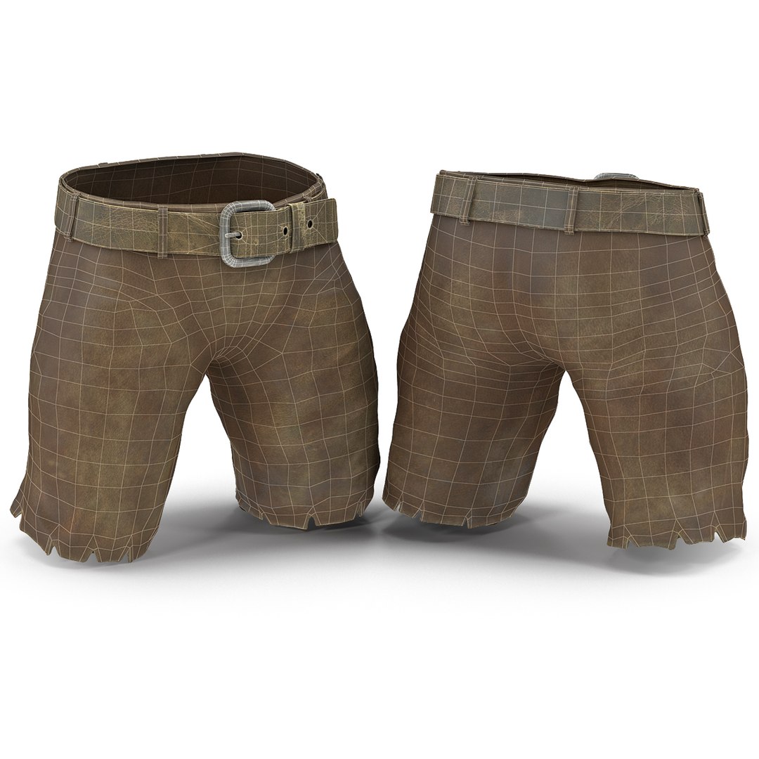medieval leather shorts 3d c4d