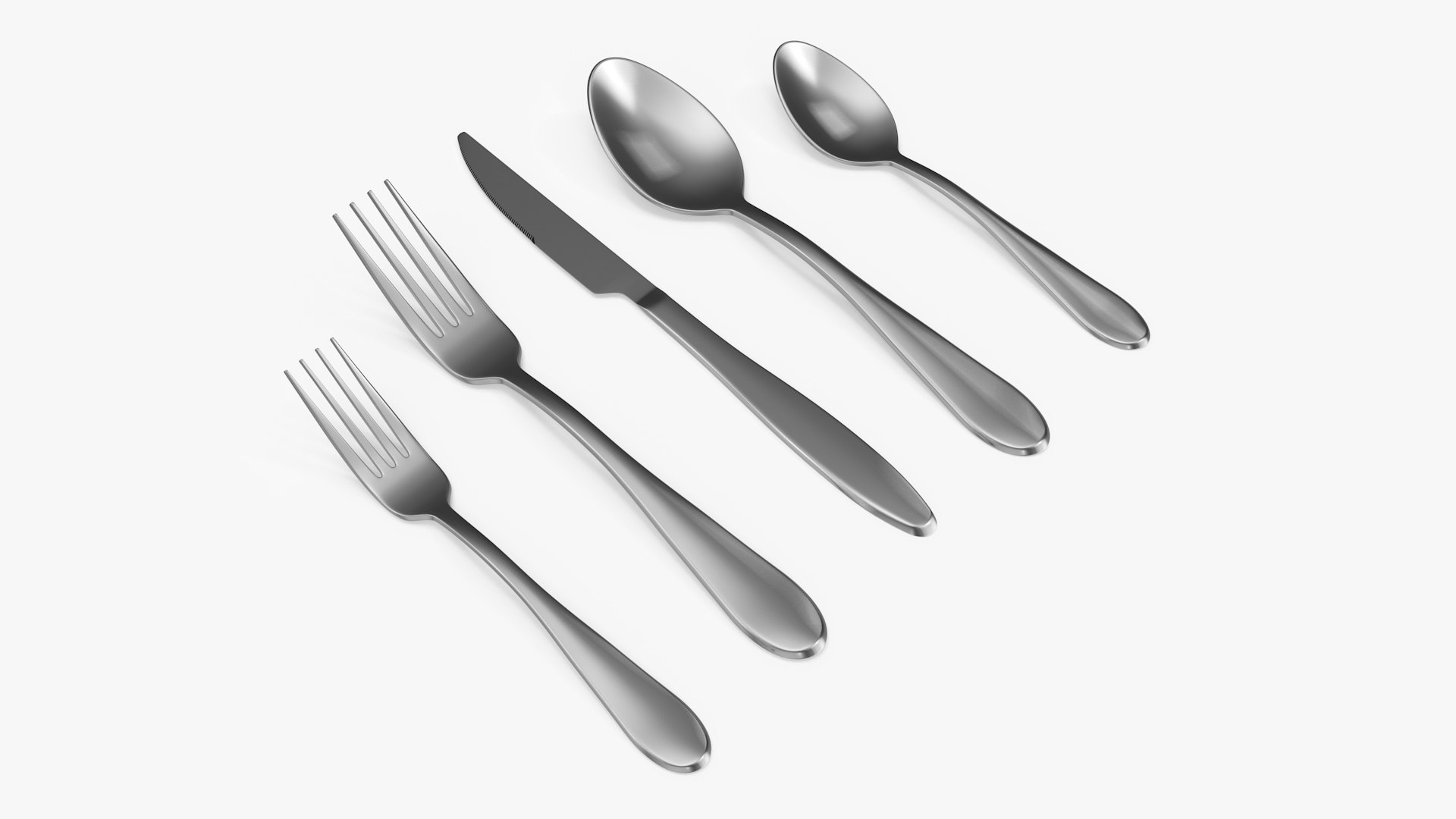 3D Silverware Set - TurboSquid 2040935
