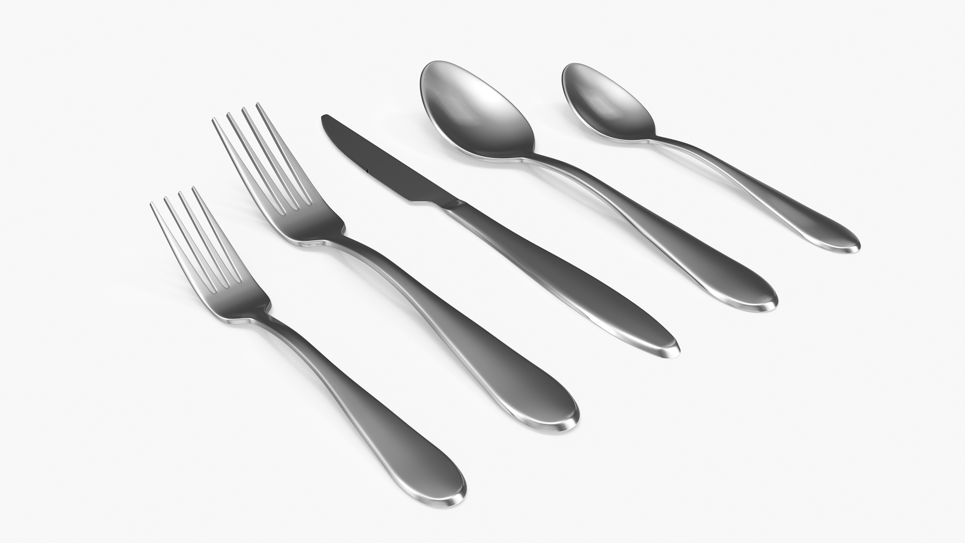 3D Silverware Set - TurboSquid 2040935