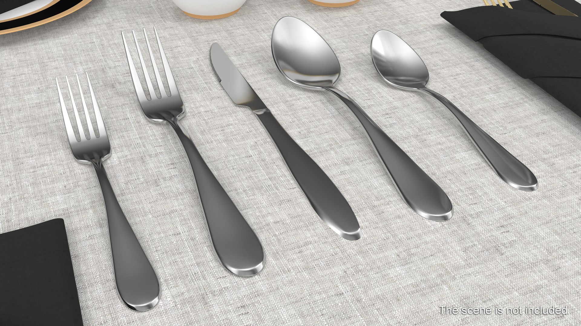3D Silverware Set - TurboSquid 2040935