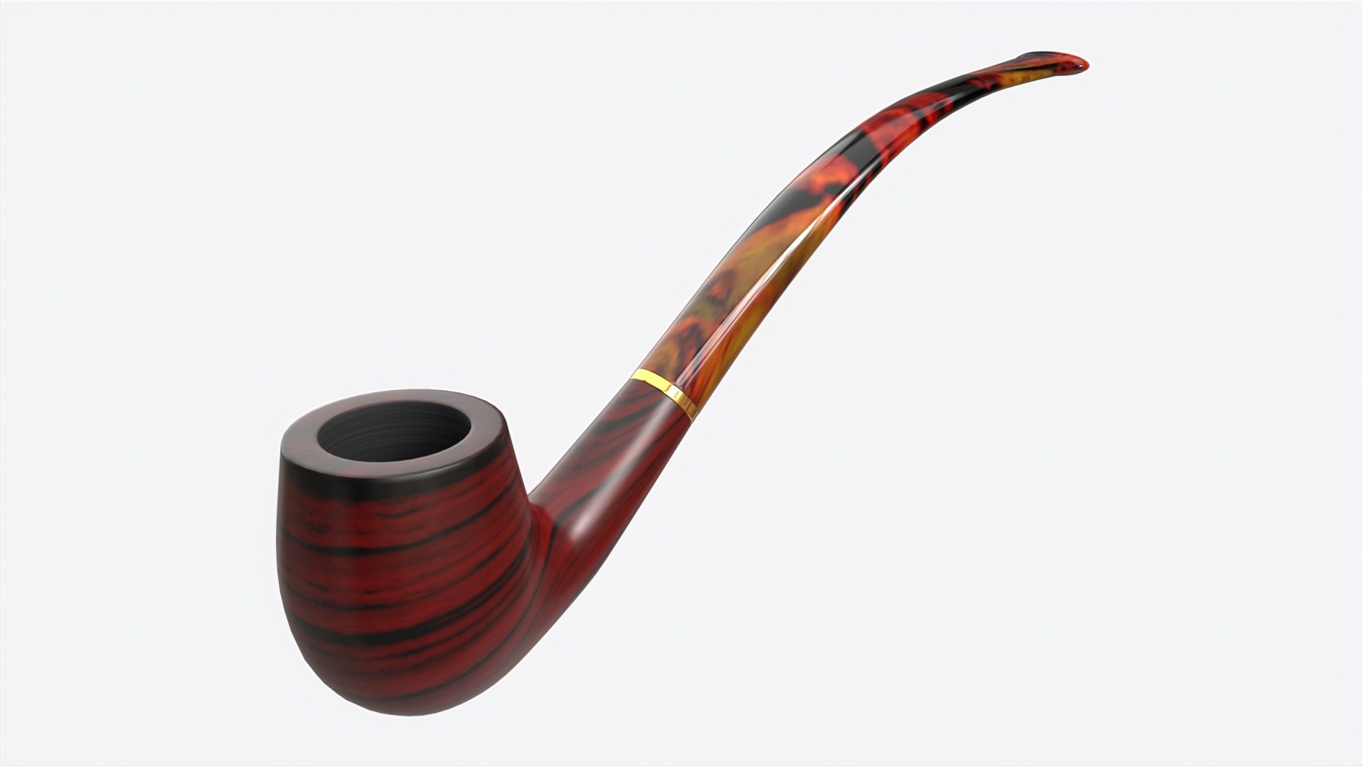 Smoking Pipe Long Briar Wood 03 3D Model - TurboSquid 2073739