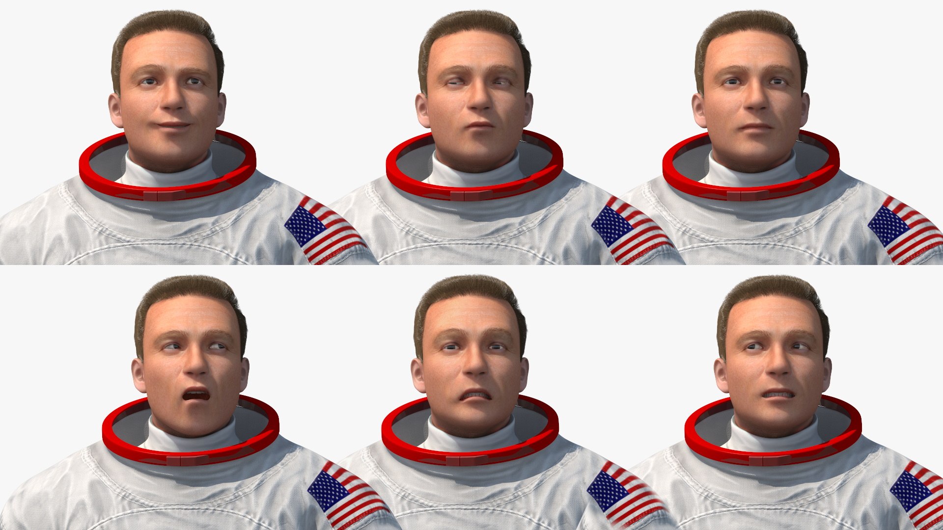 3D NASA Astronaut In Spacesuit A7L With Jetpack Rigged Model ...