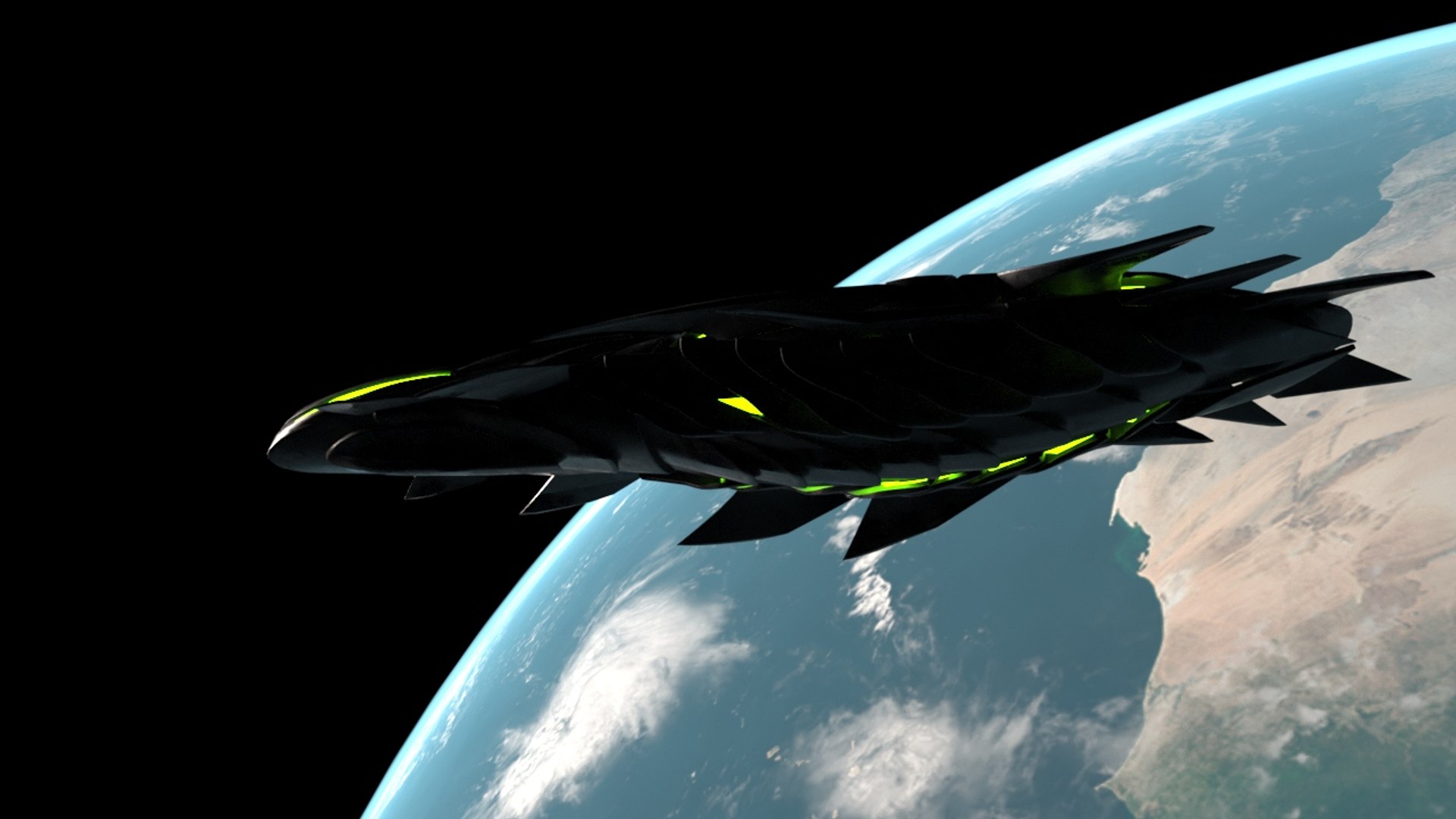 3D Alien Spaceship Model - TurboSquid 1495257