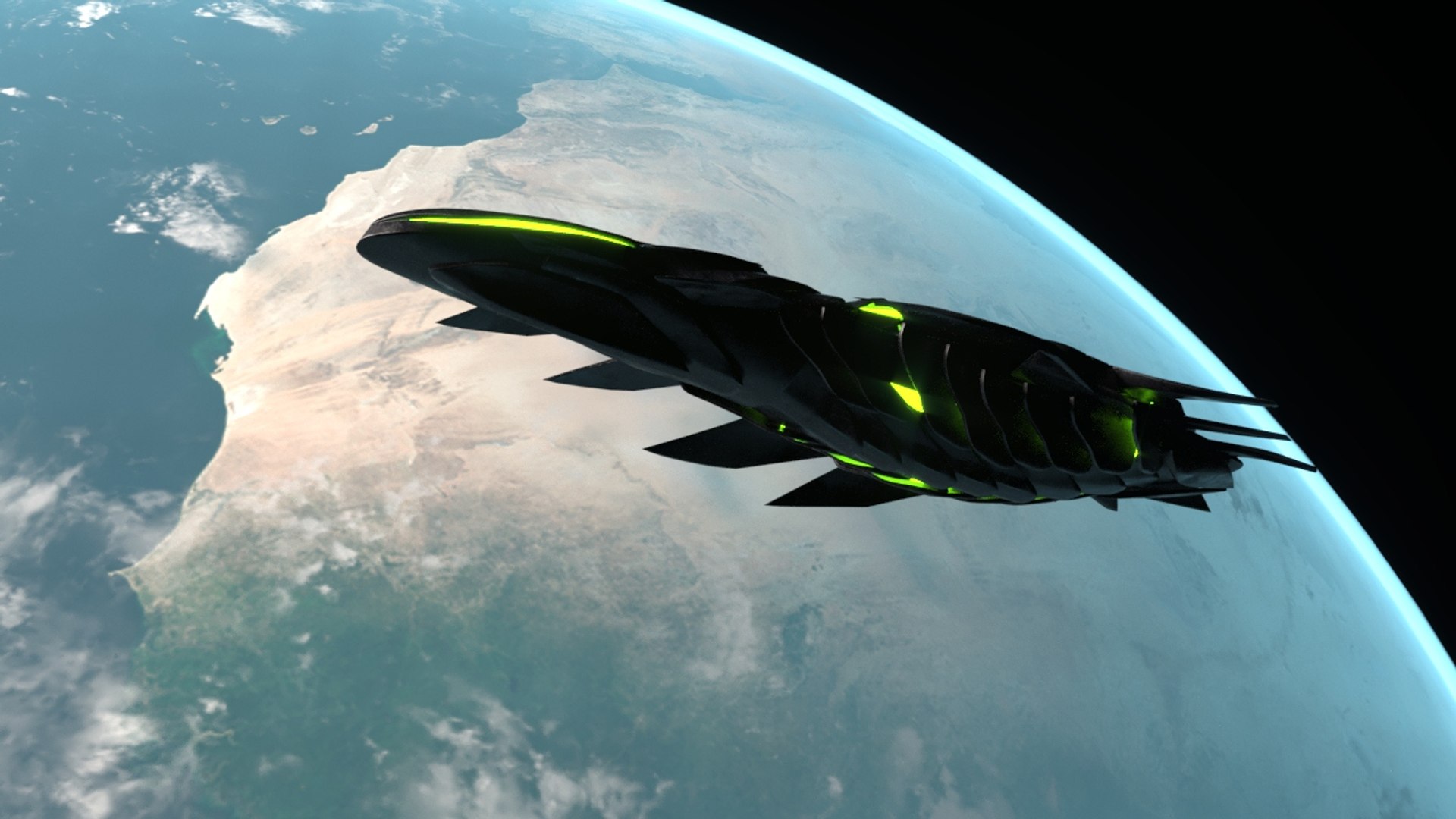 3D Alien Spaceship Model - TurboSquid 1495257