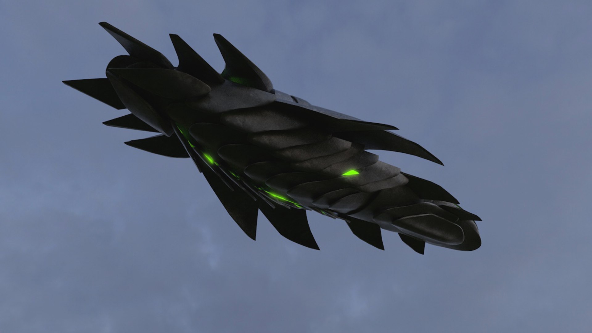 3D Alien Spaceship Model - TurboSquid 1495257