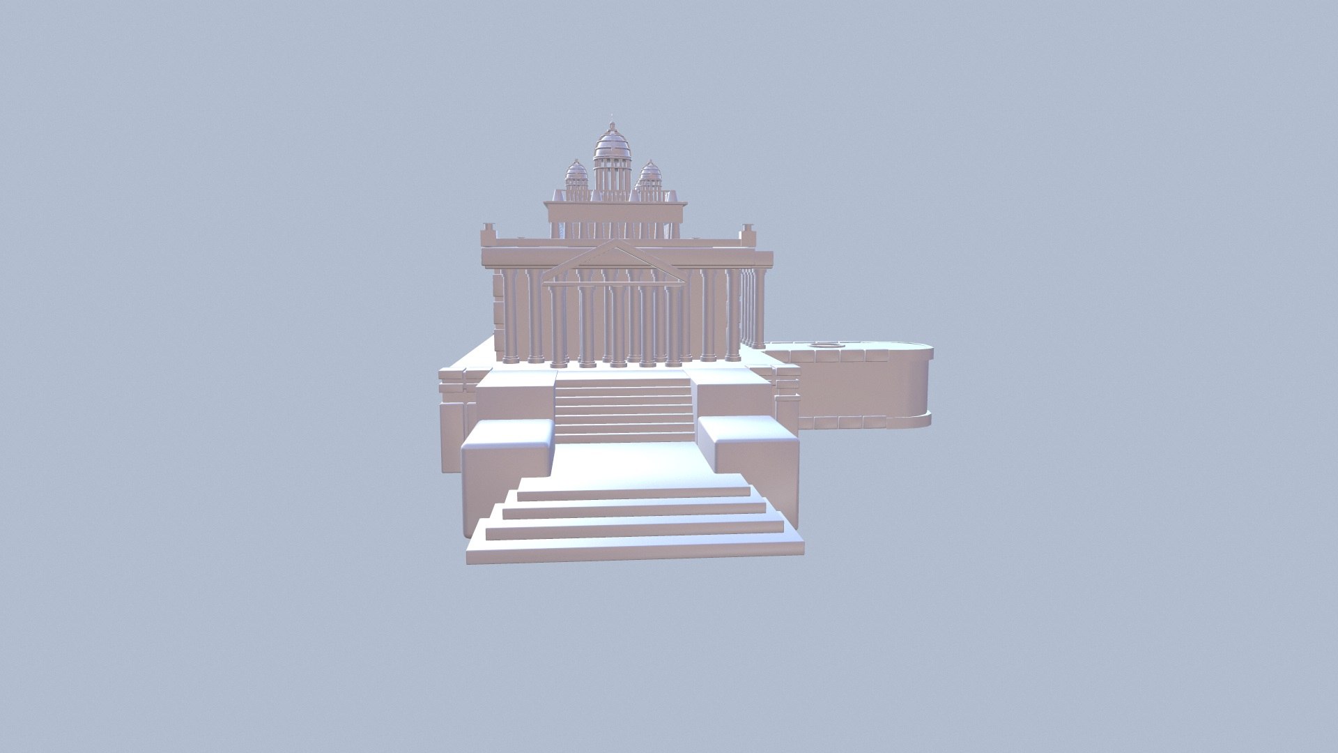 3d Simple Temple Model