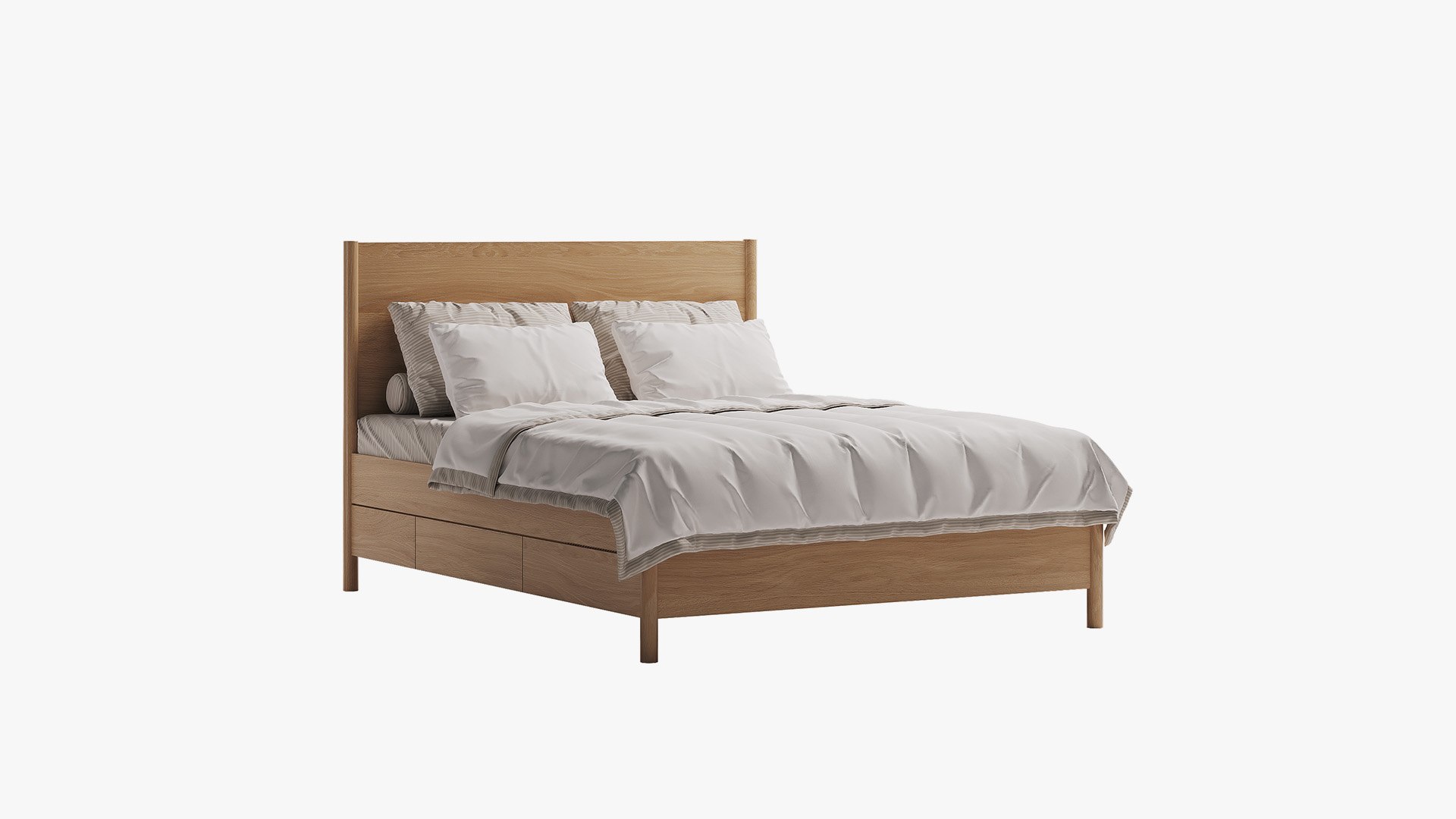 3D Model Bed With Storage System - TurboSquid 2573837