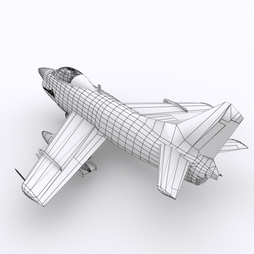 3d fiat jet fighter tiger model