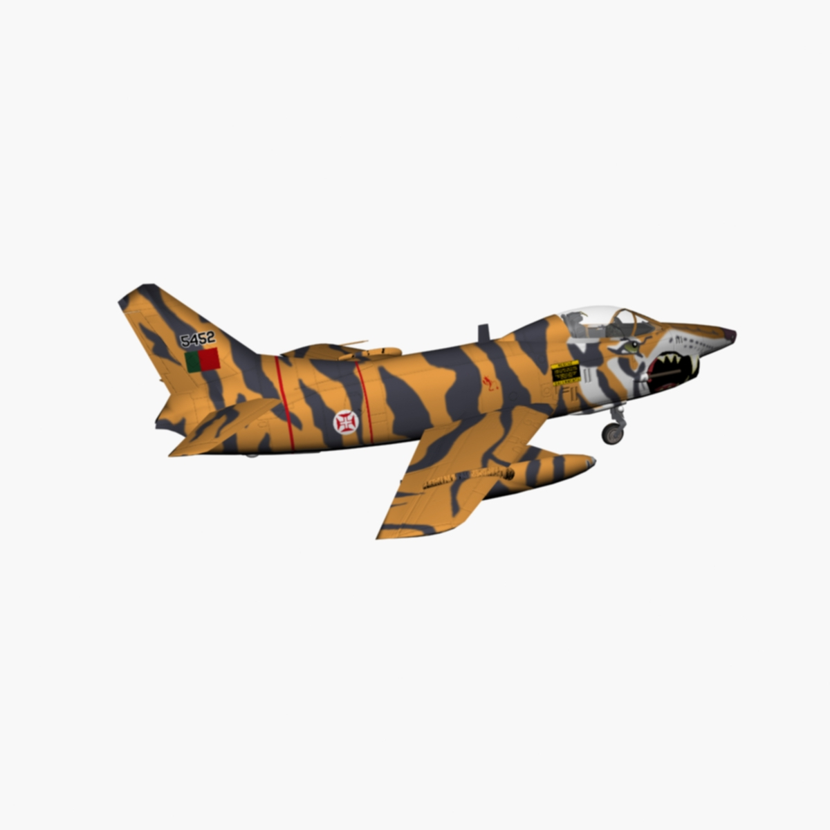 3d fiat jet fighter tiger model