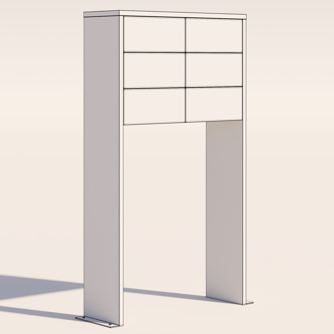 Free Modern Post Box 3D - TurboSquid 1983229