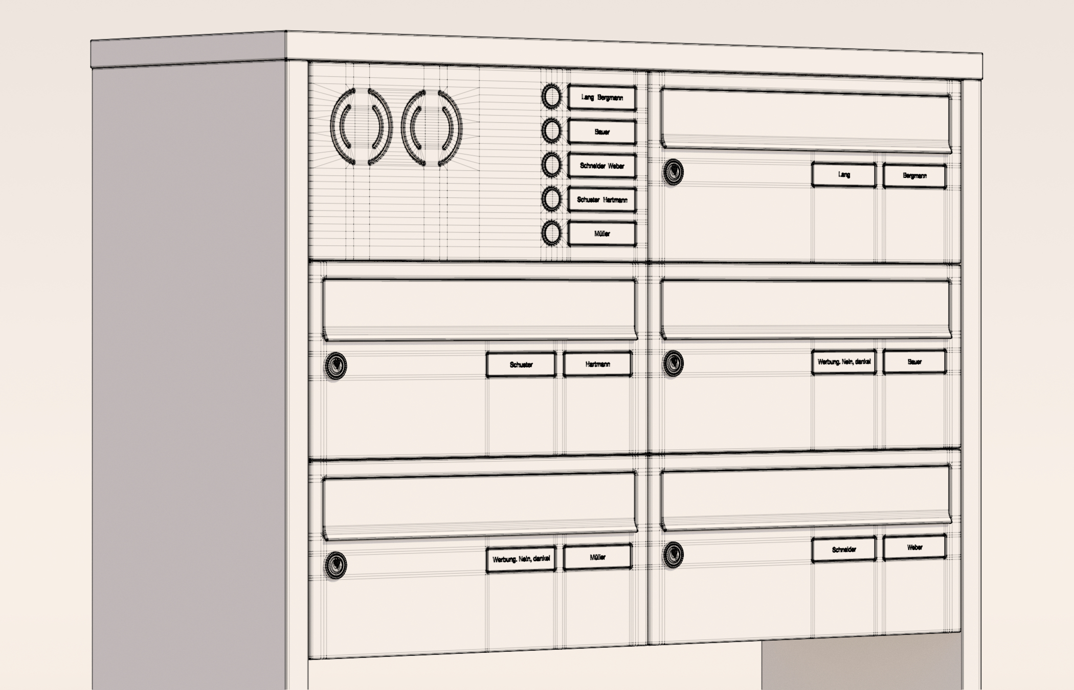 Free Modern Post Box 3D - TurboSquid 1983229