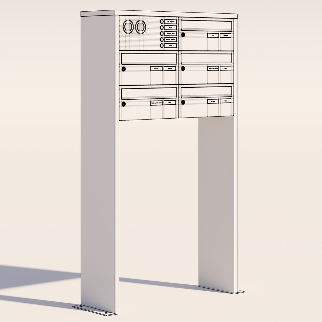 Free Modern Post Box 3D - TurboSquid 1983229