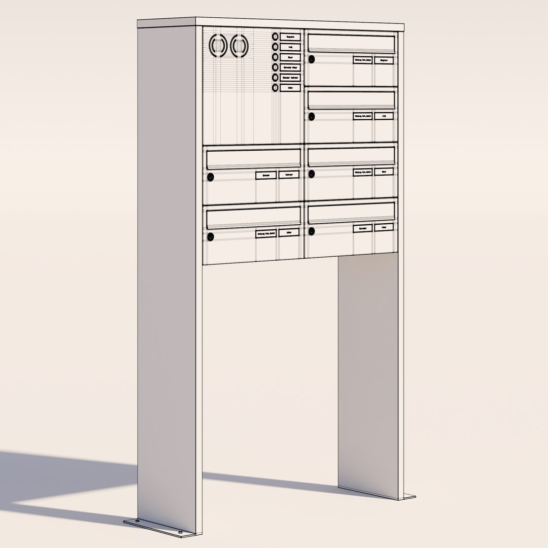 Free Modern Post Box 3D - TurboSquid 1983229