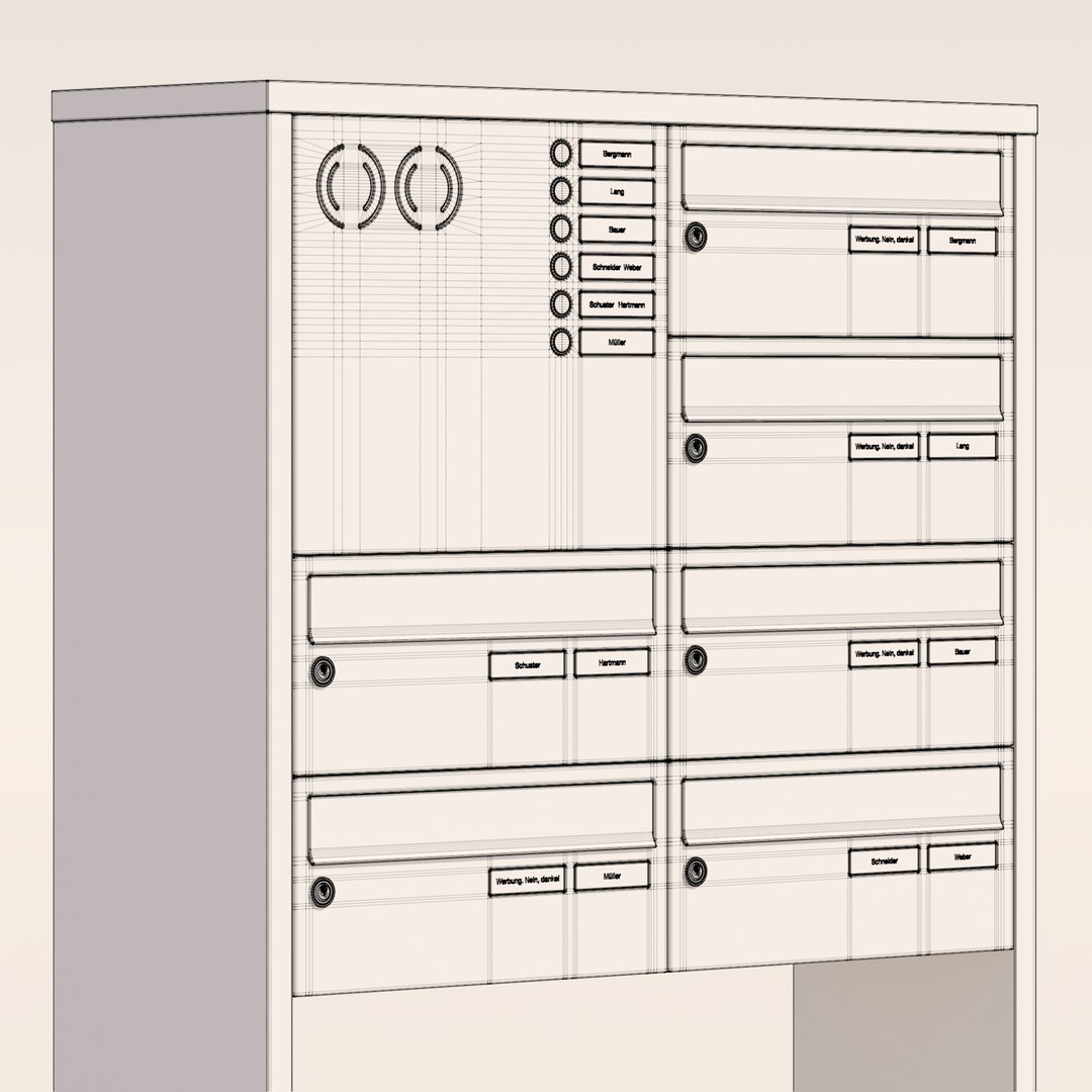 Free Modern Post Box 3D - TurboSquid 1983229